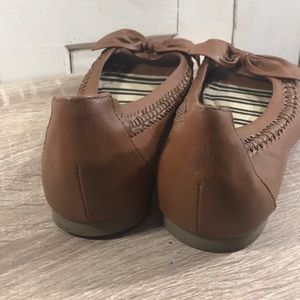 Cato | Shoes | Cato Brown Flats Peep Toe With Bow Sz 8 | Poshmark